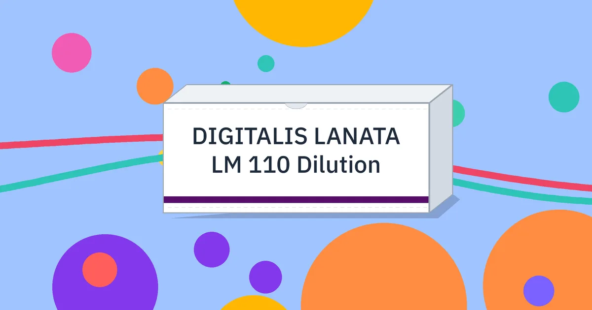 Symbolbild: Packung mit der Aufschrift DIGITALIS LANATA LM 110 Dilution (PZN 12842075) – Verfügbarkeit und Bezug in Apotheken in Frankfurt am Main