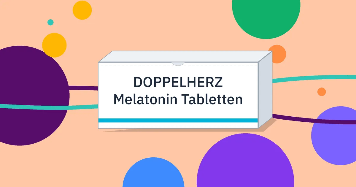 Symbolbild: Packung mit der Aufschrift DOPPELHERZ Melatonin Tabletten (PZN 16874267) – Verfügbarkeit und Bezug in Apotheken in Frankfurt am Main