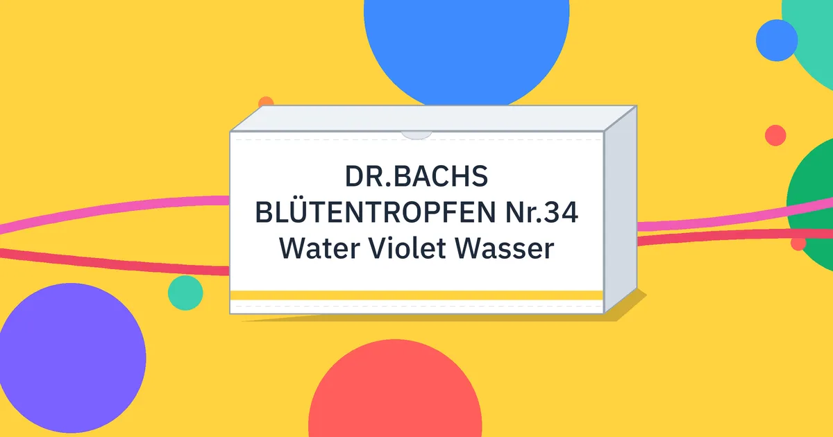 Symbolbild: Packung mit der Aufschrift DR.BACHS BLÜTENTROPFEN Nr.34 Water Violet Wasser (PZN 17193693) – Verfügbarkeit und Bezug in Apotheken in Frankfurt am Main