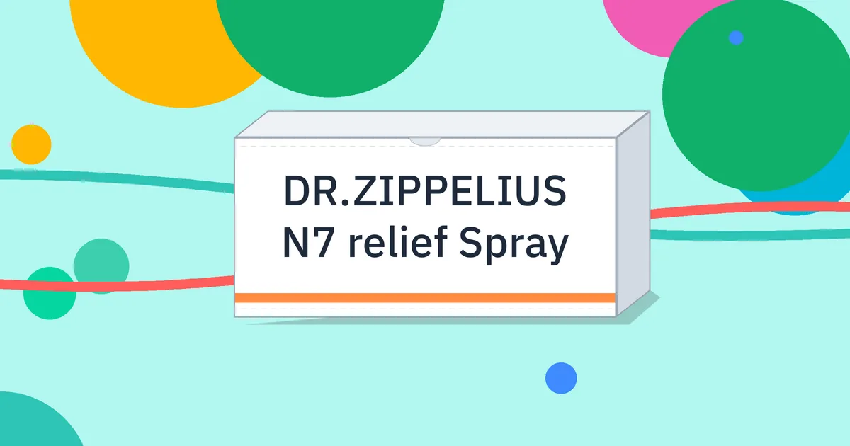Symbolbild: Packung mit der Aufschrift DR.ZIPPELIUS N7 relief Spray (PZN 09292369) – Verfügbarkeit und Bezug in Apotheken in Frankfurt am Main