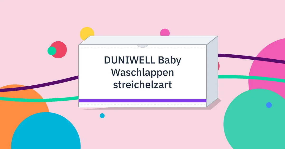 Symbolbild: Packung mit der Aufschrift DUNIWELL Baby Waschlappen streichelzart (PZN 06884193) – Verfügbarkeit und Bezug in Apotheken in Frankfurt am Main
