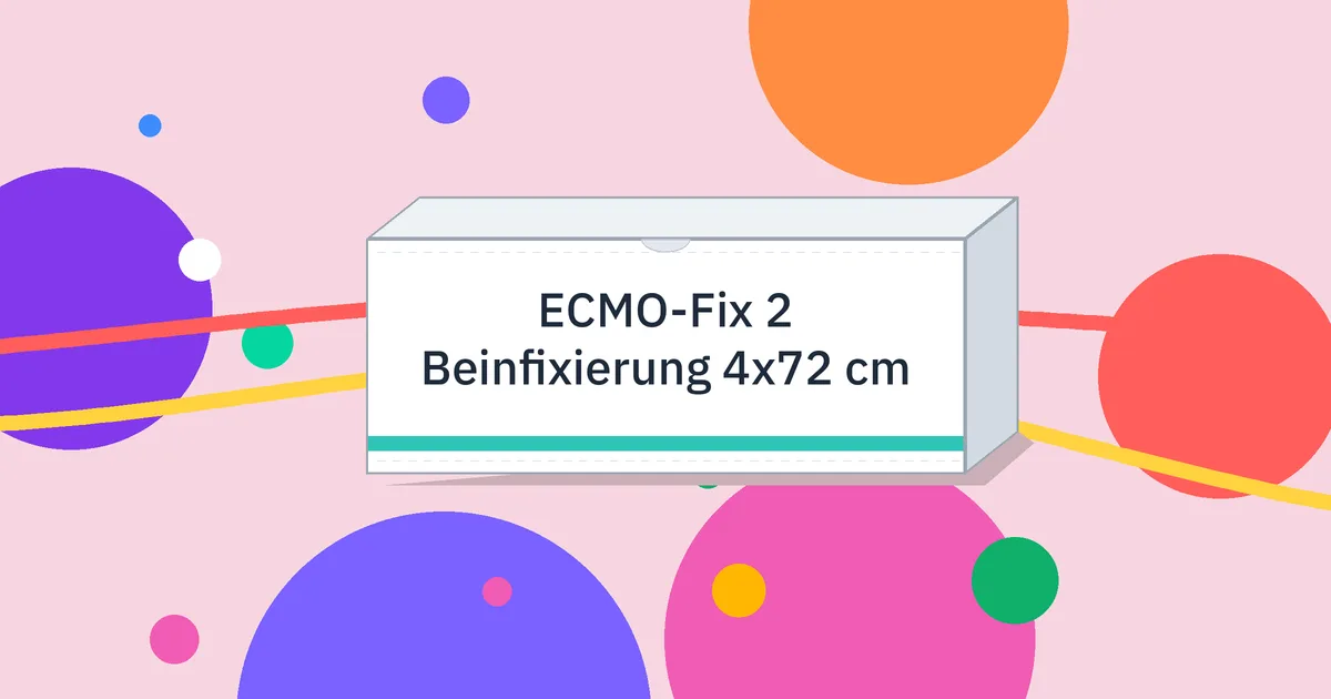 Symbolbild: Packung mit der Aufschrift ECMO-Fix 2 Beinfixierung 4x72 cm (PZN 18821039) – Verfügbarkeit und Bezug in Apotheken in Frankfurt am Main