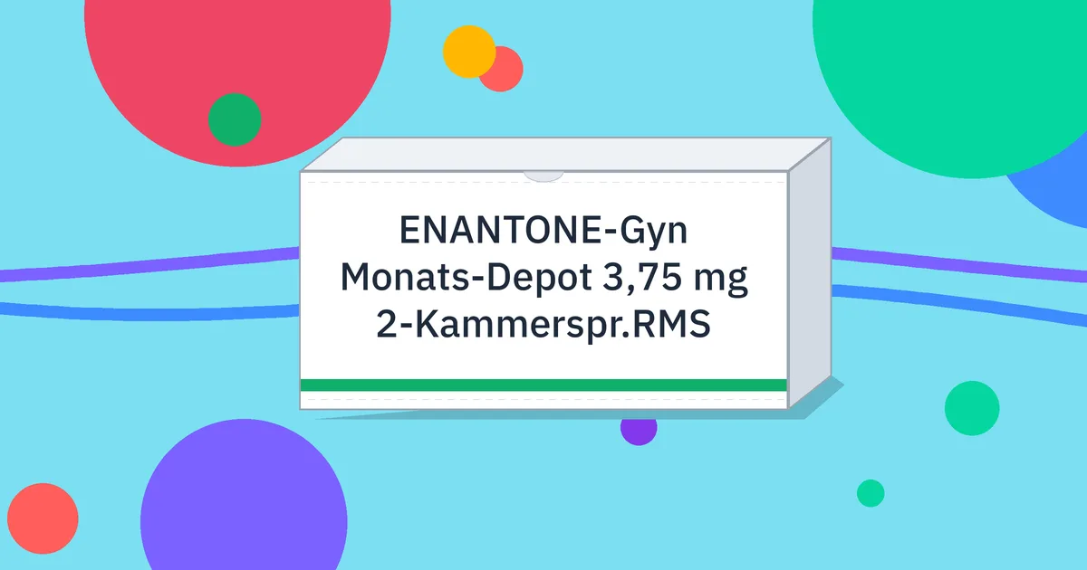 Symbolbild: Packung mit der Aufschrift ENANTONE-Gyn Monats-Depot 3,75 mg 2-Kammerspr.RMS (PZN 00647374) – Verfügbarkeit und Bezug in Apotheken in Frankfurt am Main
