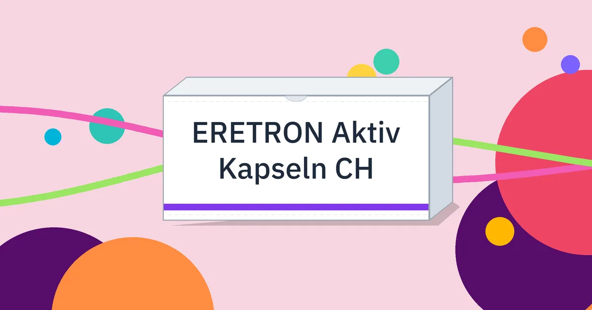 Symbolbild: Packung mit der Aufschrift ERETRON Aktiv Kapseln CH (PZN 20632802) – Verfügbarkeit und Bezug in Apotheken in Frankfurt am Main