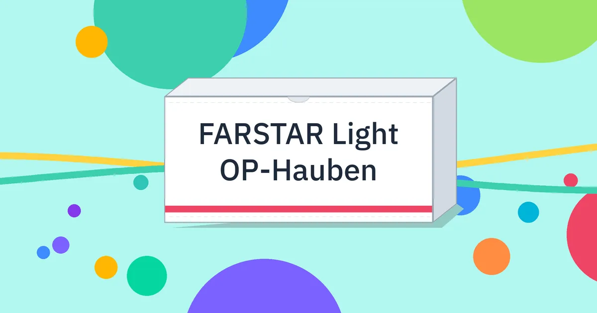 Symbolbild: Packung mit der Aufschrift FARSTAR Light OP-Hauben (PZN 09620810) – Verfügbarkeit und Bezug in Apotheken in Frankfurt am Main