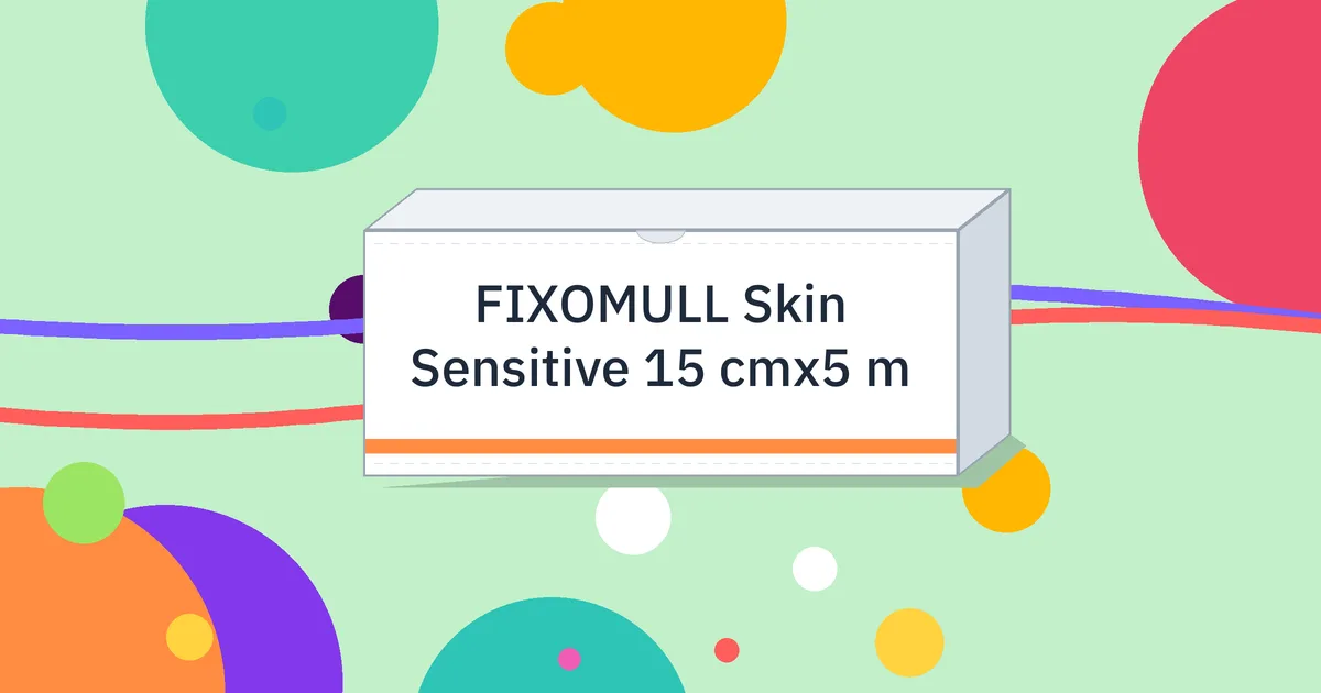 Symbolbild: Packung mit der Aufschrift FIXOMULL Skin Sensitive 15 cmx5 m (PZN 16655832) – Verfügbarkeit und Bezug in Apotheken in Frankfurt am Main