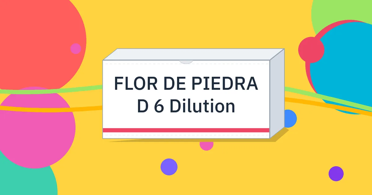 Symbolbild: Packung mit der Aufschrift FLOR DE PIEDRA D 6 Dilution (PZN 01771030) – Verfügbarkeit und Bezug in Apotheken in Frankfurt am Main