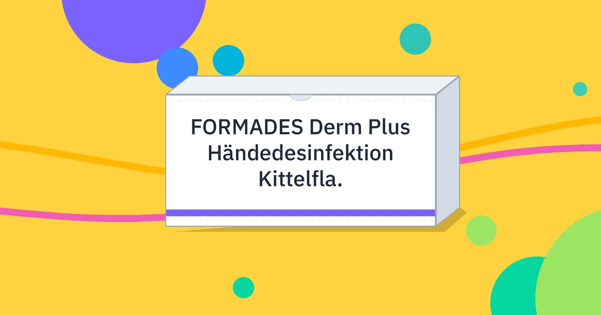 Symbolbild: Packung mit der Aufschrift FORMADES Derm Plus Händedesinfektion Kittelfla. (PZN 16928827) – Verfügbarkeit und Bezug in Apotheken in Frankfurt am Main
