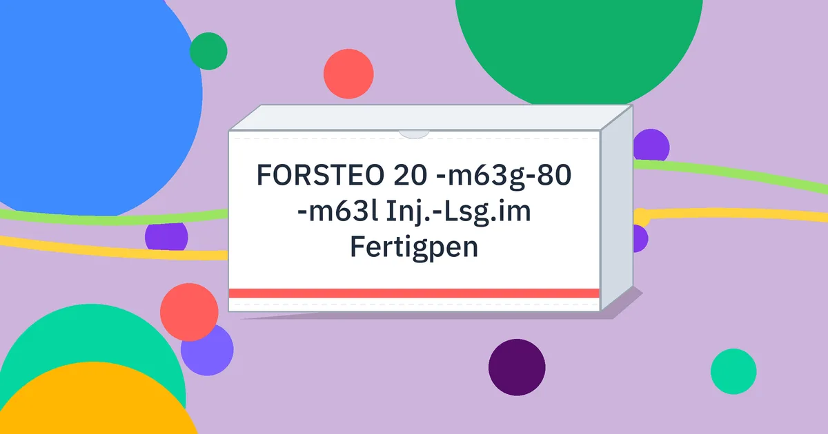 Symbolbild: Packung mit der Aufschrift FORSTEO 20 -m63g-80 -m63l Inj.-Lsg.im Fertigpen (PZN 14213449) – Verfügbarkeit und Bezug in Apotheken in Frankfurt am Main