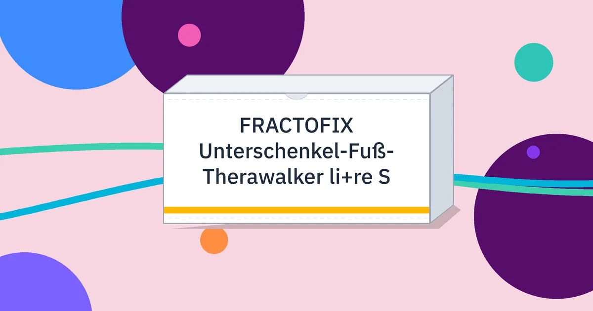 Symbolbild: Packung mit der Aufschrift FRACTOFIX Unterschenkel-Fuß-Therawalker li+re S (PZN 17197716) – Verfügbarkeit und Bezug in Apotheken in Frankfurt am Main