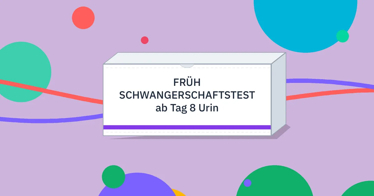 Symbolbild: Packung mit der Aufschrift FRÜH SCHWANGERSCHAFTSTEST ab Tag 8 Urin (PZN 19993280) – Verfügbarkeit und Bezug in Apotheken in Frankfurt am Main