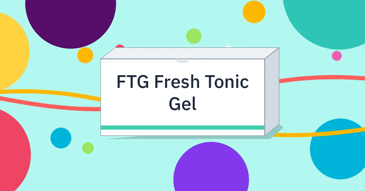 Symbolbild: Packung mit der Aufschrift FTG Fresh Tonic Gel (PZN 06818322) – Verfügbarkeit und Bezug in Apotheken in Frankfurt am Main