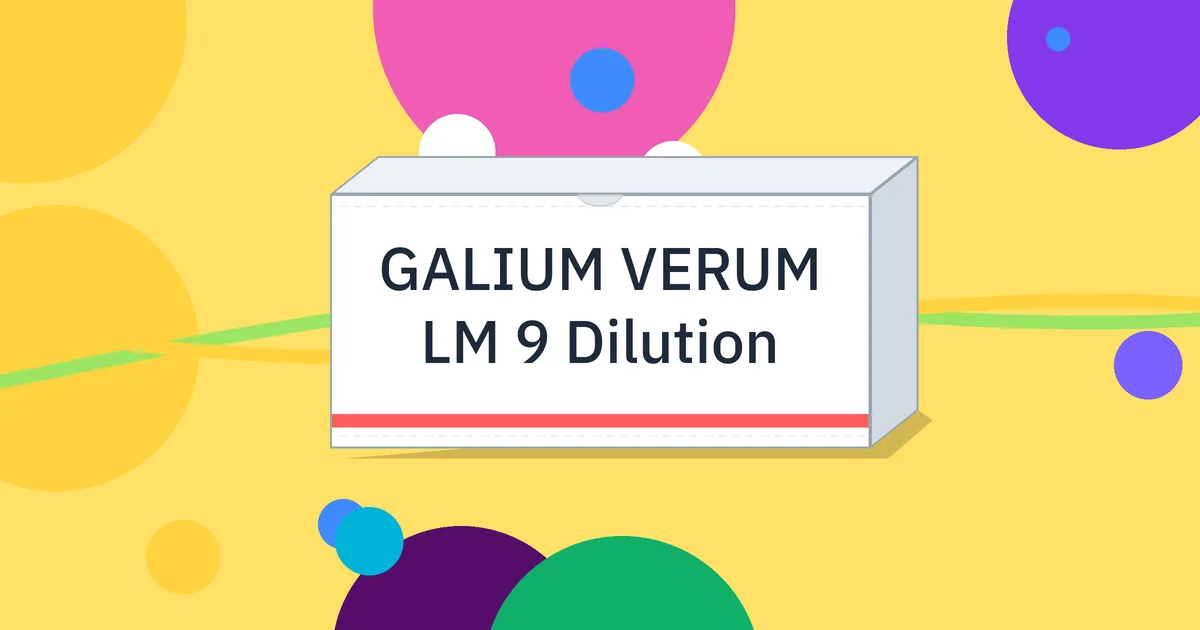 Symbolbild: Packung mit der Aufschrift GALIUM VERUM LM 9 Dilution (PZN 13497568) – Verfügbarkeit und Bezug in Apotheken in Frankfurt am Main
