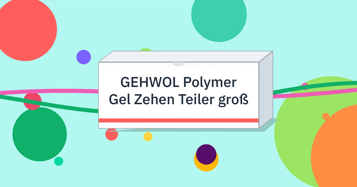 Symbolbild: Packung mit der Aufschrift GEHWOL Polymer Gel Zehen Teiler groß (PZN 01445655) – Verfügbarkeit und Bezug in Apotheken in Frankfurt am Main