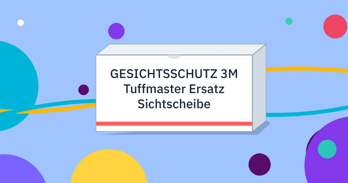 Symbolbild: Packung mit der Aufschrift GESICHTSSCHUTZ 3M Tuffmaster Ersatz Sichtscheibe (PZN 16702773) – Verfügbarkeit und Bezug in Apotheken in Frankfurt am Main
