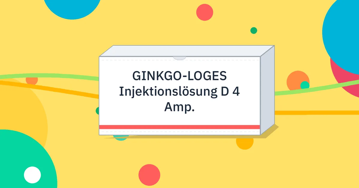Symbolbild: Packung mit der Aufschrift GINKGO-LOGES Injektionslösung D 4 Amp. (PZN 13703944) – Verfügbarkeit und Bezug in Apotheken in Frankfurt am Main