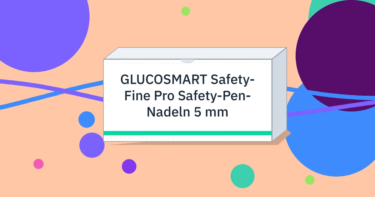 Symbolbild: Packung mit der Aufschrift GLUCOSMART Safety-Fine Pro Safety-Pen-Nadeln 5 mm (PZN 20383380) – Verfügbarkeit und Bezug in Apotheken in Frankfurt am Main