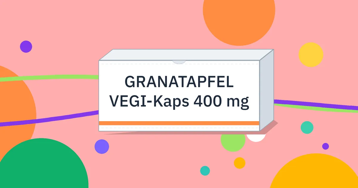 Symbolbild: Packung mit der Aufschrift GRANATAPFEL VEGI-Kaps 400 mg (PZN 04961877) – Verfügbarkeit und Bezug in Apotheken in Frankfurt am Main