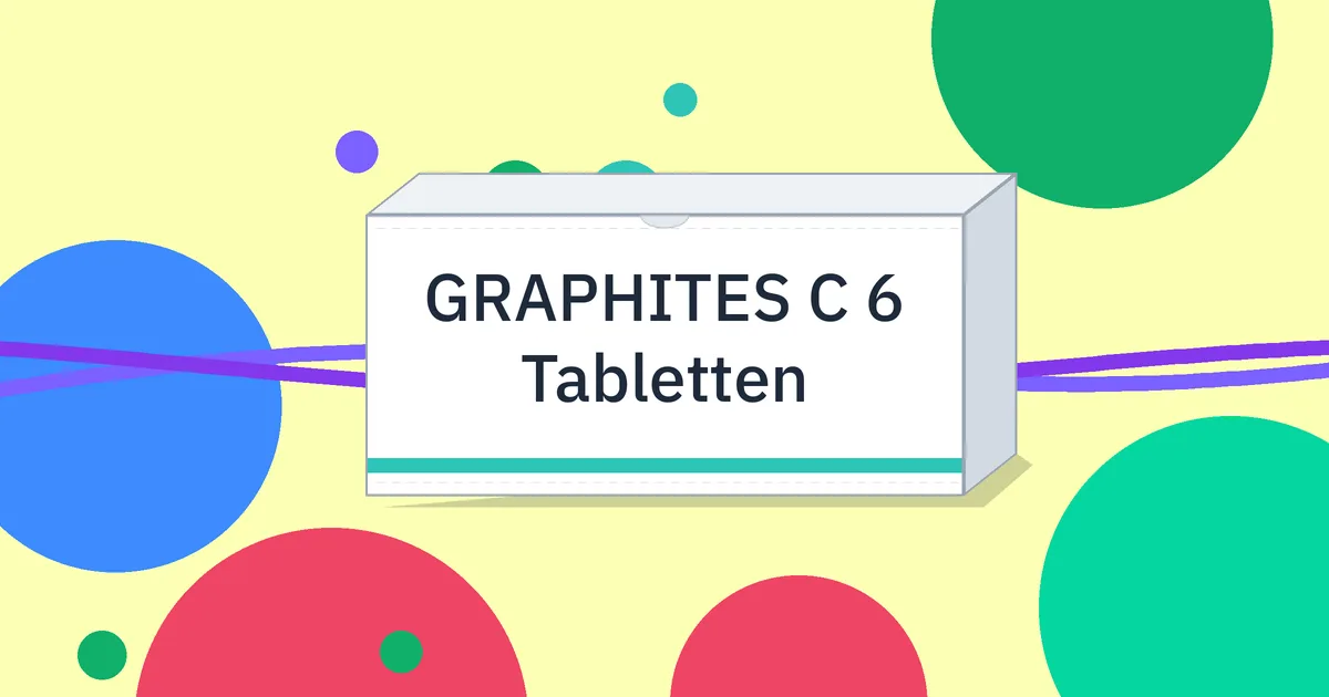 Symbolbild: Packung mit der Aufschrift GRAPHITES C 6 Tabletten (PZN 07169038) – Verfügbarkeit und Bezug in Apotheken in Frankfurt am Main