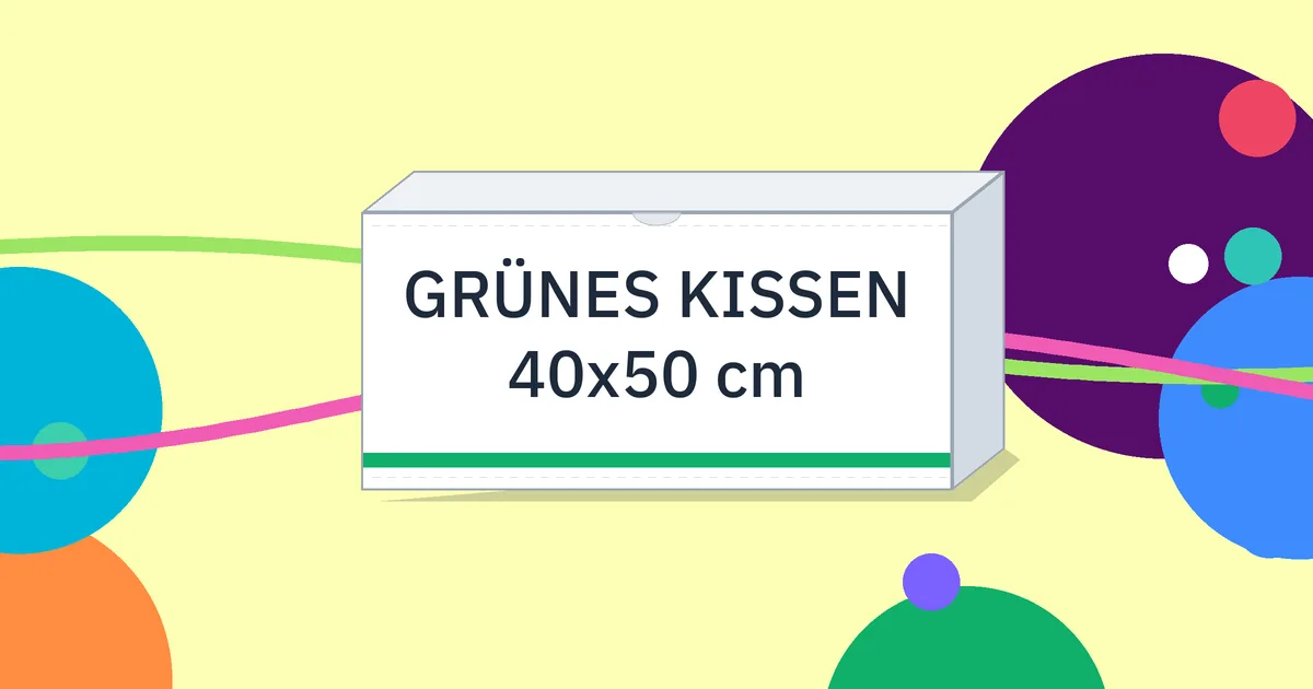 Symbolbild: Packung mit der Aufschrift GRÜNES KISSEN 40x50 cm (PZN 00260327) – Verfügbarkeit und Bezug in Apotheken in Frankfurt am Main