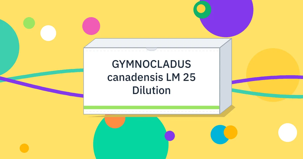Symbolbild: Packung mit der Aufschrift GYMNOCLADUS canadensis LM 25 Dilution (PZN 13549029) – Verfügbarkeit und Bezug in Apotheken in Frankfurt am Main