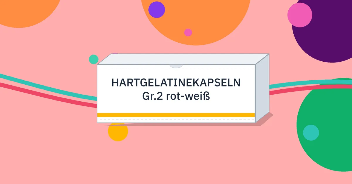 Symbolbild: Packung mit der Aufschrift HARTGELATINEKAPSELN Gr.2 rot-weiß (PZN 00276311) – Verfügbarkeit und Bezug in Apotheken in Frankfurt am Main