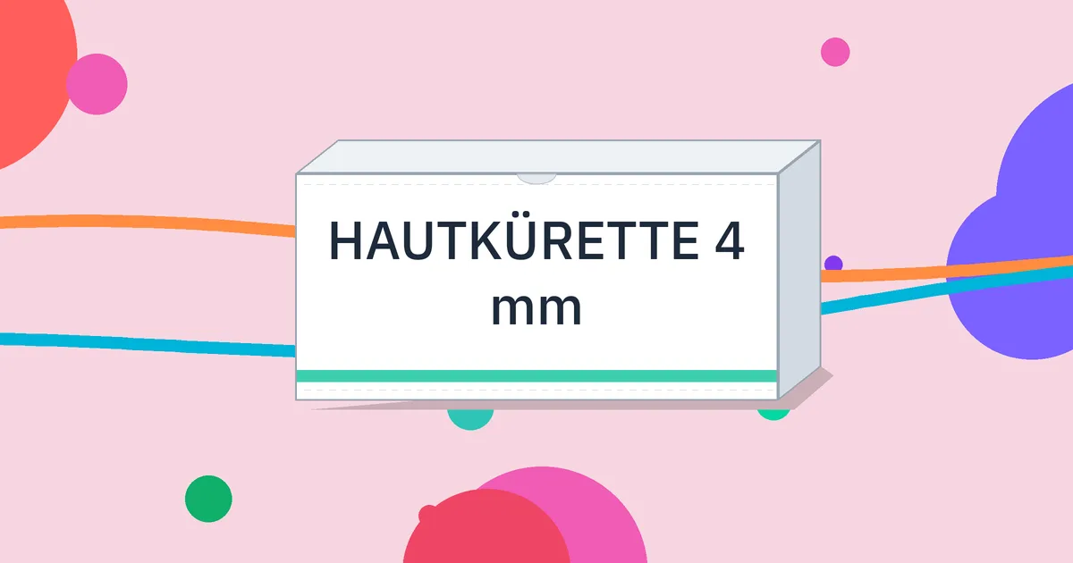 Symbolbild: Packung mit der Aufschrift HAUTKÜRETTE 4 mm (PZN 03690034) – Verfügbarkeit und Bezug in Apotheken in Frankfurt am Main
