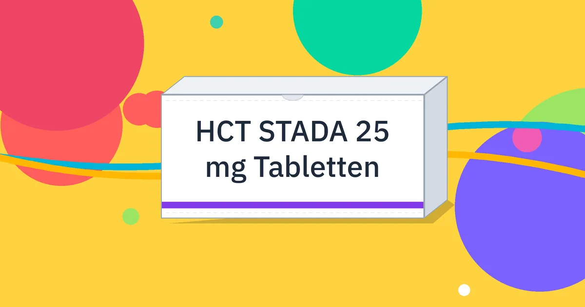 Symbolbild: Packung mit der Aufschrift HCT STADA 25 mg Tabletten (PZN 17971452) – Verfügbarkeit und Bezug in Apotheken in Frankfurt am Main