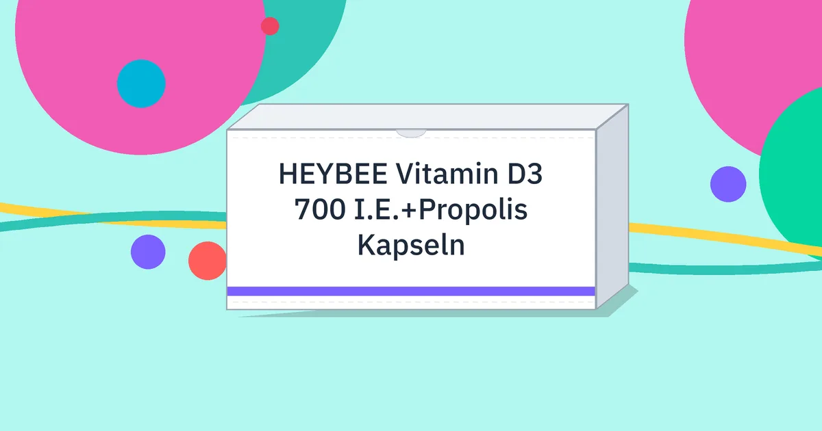 Symbolbild: Packung mit der Aufschrift HEYBEE Vitamin D3 700 I.E.+Propolis Kapseln (PZN 20580399) – Verfügbarkeit und Bezug in Apotheken in Frankfurt am Main