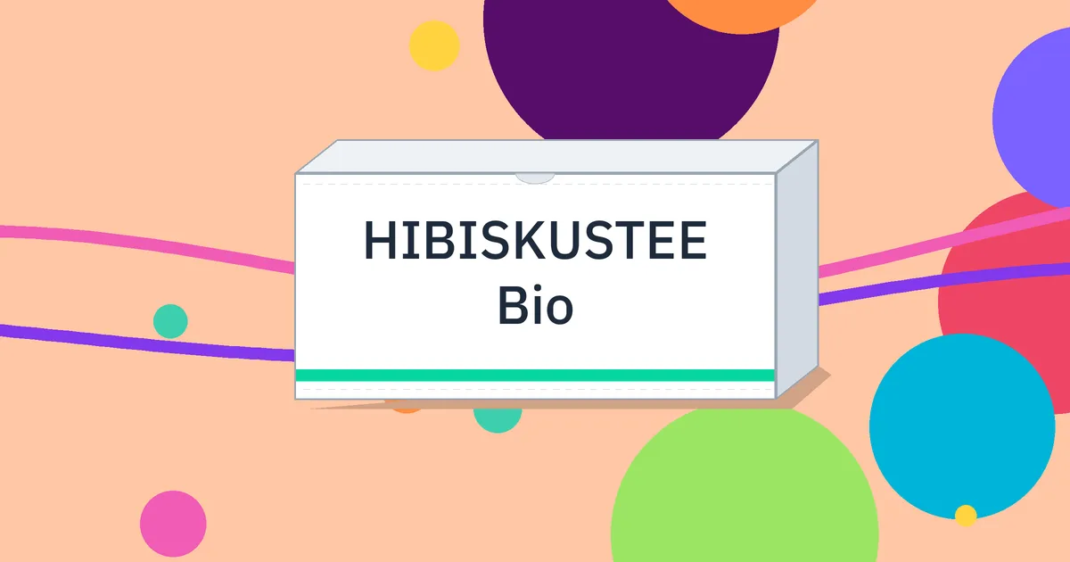 Symbolbild: Packung mit der Aufschrift HIBISKUSTEE Bio (PZN 10932064) – Verfügbarkeit und Bezug in Apotheken in Frankfurt am Main