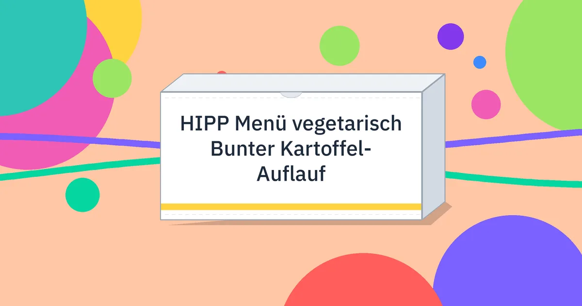 Symbolbild: Packung mit der Aufschrift HIPP Menü vegetarisch Bunter Kartoffel-Auflauf (PZN 19374795) – Verfügbarkeit und Bezug in Apotheken in Frankfurt am Main