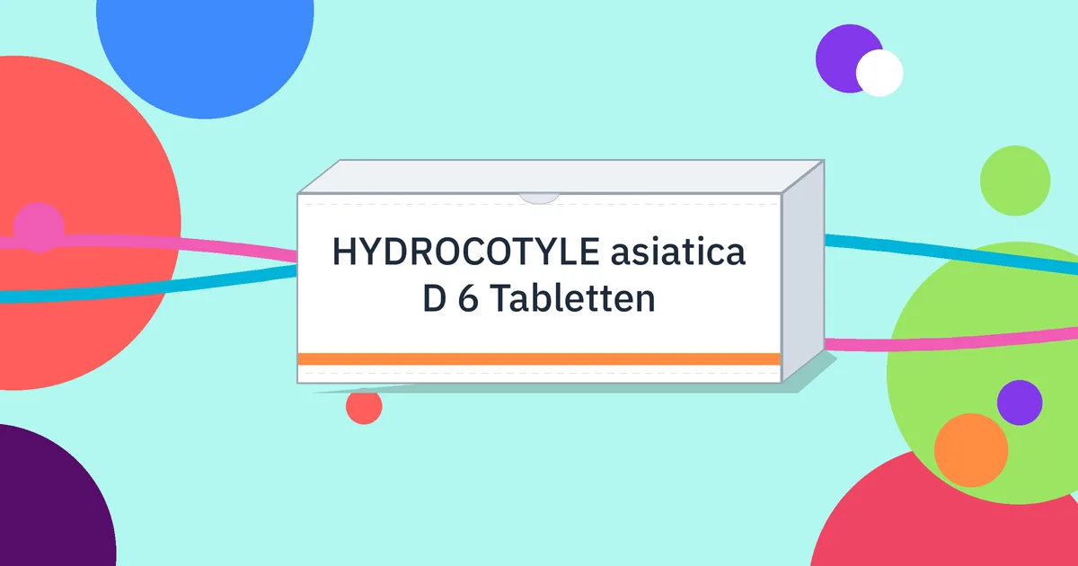Symbolbild: Packung mit der Aufschrift HYDROCOTYLE asiatica D 6 Tabletten (PZN 02631526) – Verfügbarkeit und Bezug in Apotheken in Frankfurt am Main