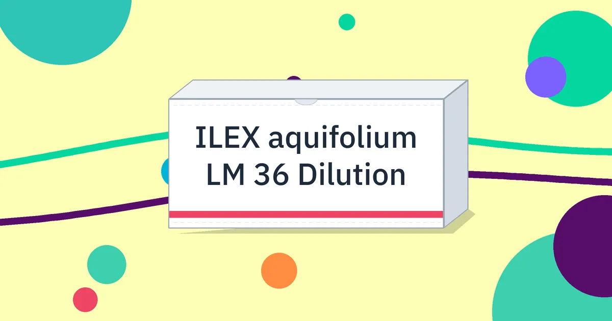 Symbolbild: Packung mit der Aufschrift ILEX aquifolium LM 36 Dilution (PZN 12912321) – Verfügbarkeit und Bezug in Apotheken in Frankfurt am Main