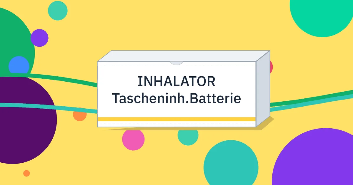 Symbolbild: Packung mit der Aufschrift INHALATOR Tascheninh.Batterie (PZN 02439438) – Verfügbarkeit und Bezug in Apotheken in Frankfurt am Main