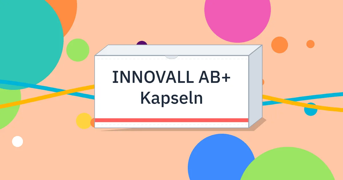 Symbolbild: Packung mit der Aufschrift INNOVALL AB+ Kapseln (PZN 17263873) – Verfügbarkeit und Bezug in Apotheken in Frankfurt am Main