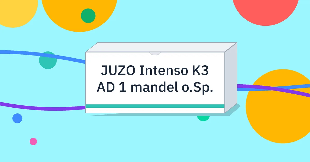 Symbolbild: Packung mit der Aufschrift JUZO Intenso K3 AD 1 mandel o.Sp. (PZN 18638051) – Verfügbarkeit und Bezug in Apotheken in Frankfurt am Main