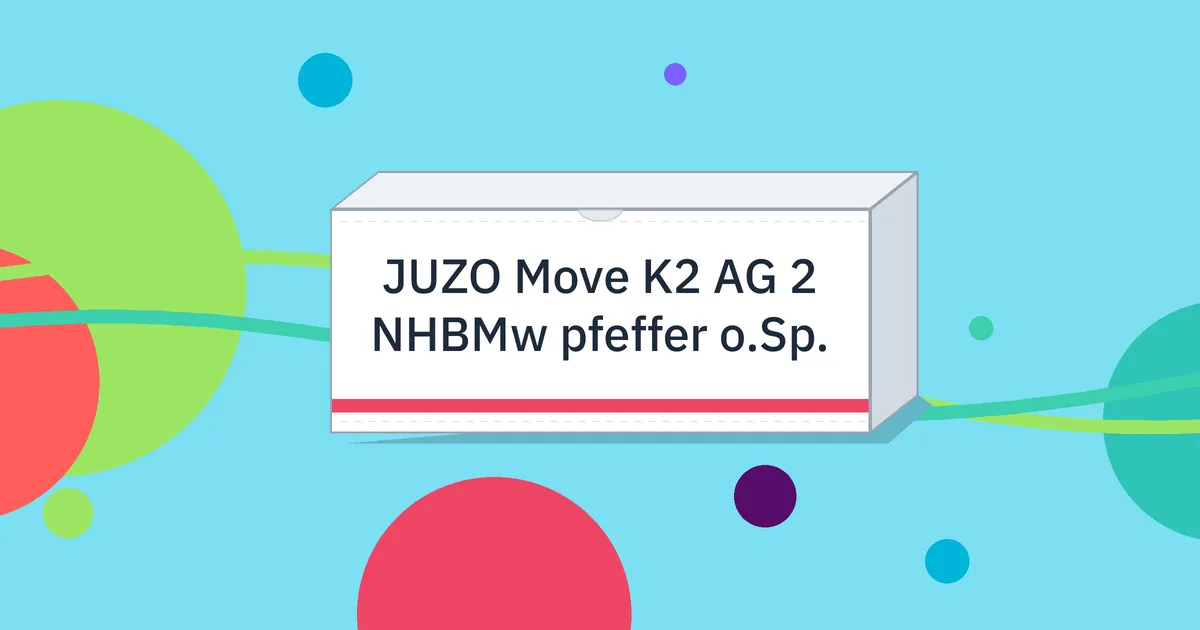 Symbolbild: Packung mit der Aufschrift JUZO Move K2 AG 2 NHBMw pfeffer o.Sp. (PZN 16644484) – Verfügbarkeit und Bezug in Apotheken in Frankfurt am Main