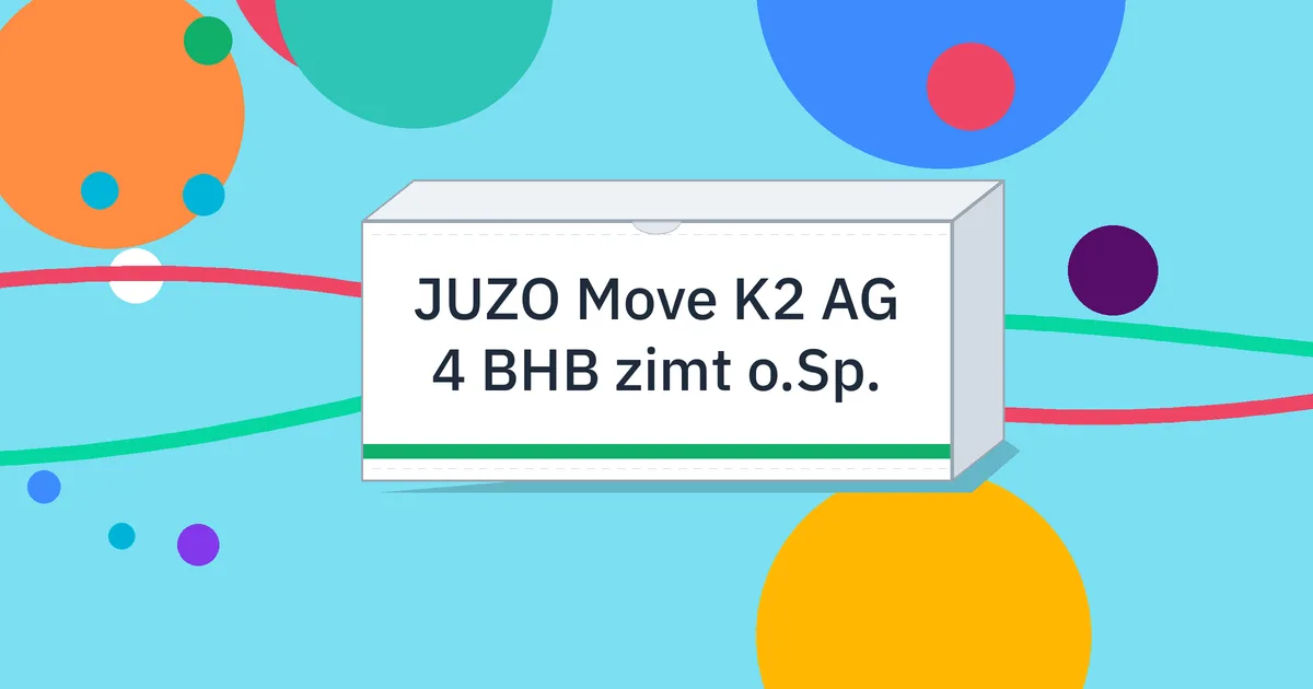 Symbolbild: Packung mit der Aufschrift JUZO Move K2 AG 4 BHB zimt o.Sp. (PZN 18526174) – Verfügbarkeit und Bezug in Apotheken in Frankfurt am Main