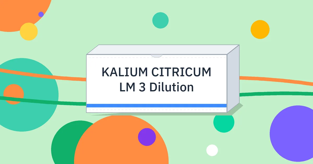 Symbolbild: Packung mit der Aufschrift KALIUM CITRICUM LM 3 Dilution (PZN 12920042) – Verfügbarkeit und Bezug in Apotheken in Frankfurt am Main