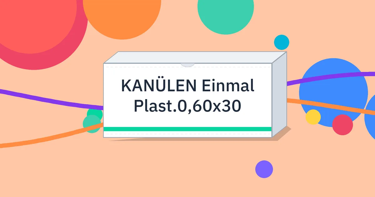 Symbolbild: Packung mit der Aufschrift KANÜLEN Einmal Plast.0,60x30 (PZN 01964473) – Verfügbarkeit und Bezug in Apotheken in Frankfurt am Main