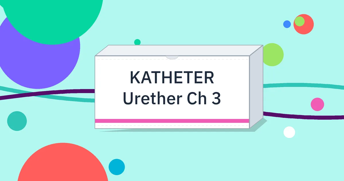 Symbolbild: Packung mit der Aufschrift KATHETER Urether Ch 3 (PZN 02441599) – Verfügbarkeit und Bezug in Apotheken in Frankfurt am Main