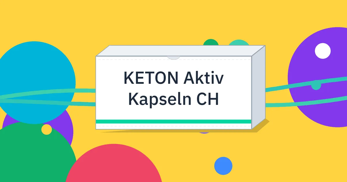 Symbolbild: Packung mit der Aufschrift KETON Aktiv Kapseln CH (PZN 20632860) – Verfügbarkeit und Bezug in Apotheken in Frankfurt am Main