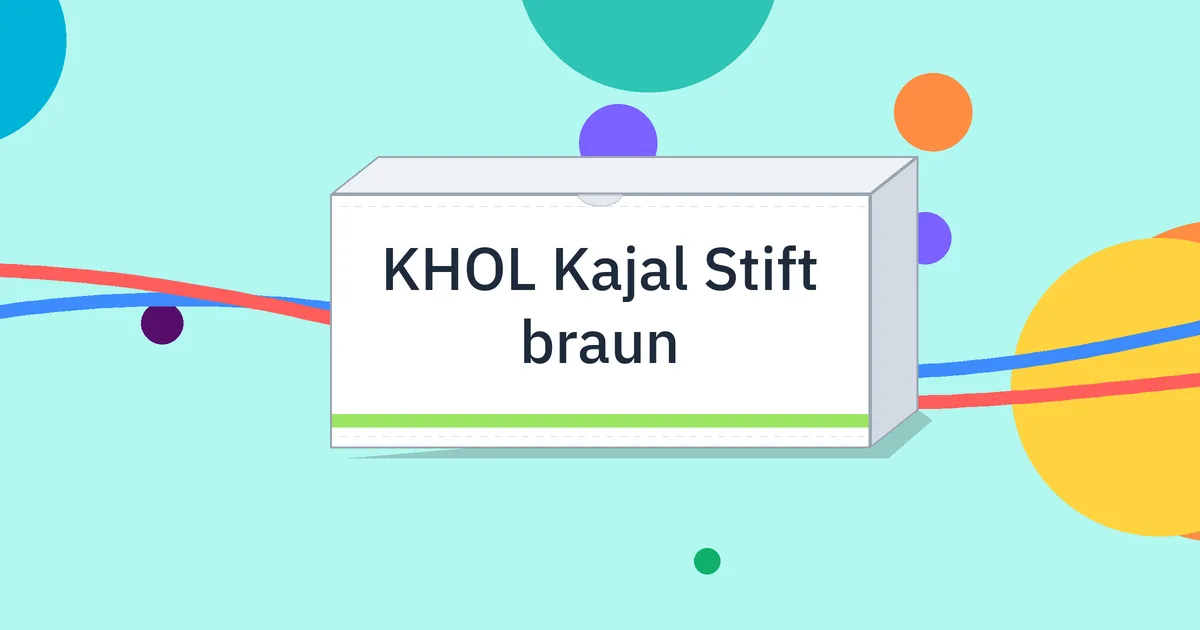 Symbolbild: Packung mit der Aufschrift KHOL Kajal Stift braun (PZN 06155011) – Verfügbarkeit und Bezug in Apotheken in Frankfurt am Main