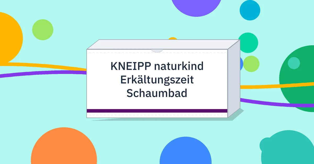 Symbolbild: Packung mit der Aufschrift KNEIPP naturkind Erkältungszeit Schaumbad (PZN 19339416) – Verfügbarkeit und Bezug in Apotheken in Frankfurt am Main