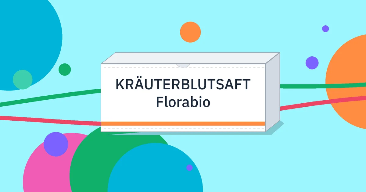 Symbolbild: Packung mit der Aufschrift KRÄUTERBLUTSAFT Florabio (PZN 15782936) – Verfügbarkeit und Bezug in Apotheken in Frankfurt am Main