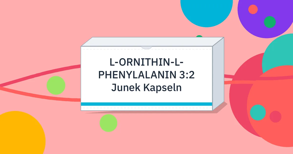 Symbolbild: Packung mit der Aufschrift L-ORNITHIN-L-PHENYLALANIN 3:2 Junek Kapseln (PZN 00983758) – Verfügbarkeit und Bezug in Apotheken in Frankfurt am Main