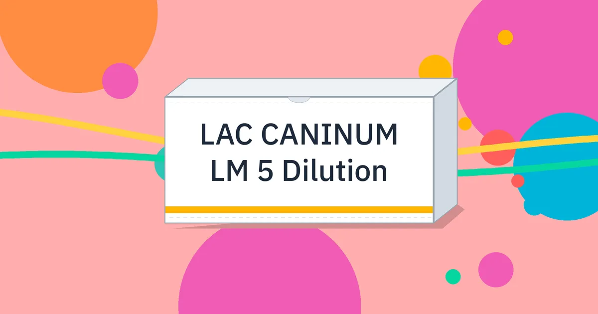 Symbolbild: Packung mit der Aufschrift LAC CANINUM LM 5 Dilution (PZN 12928871) – Verfügbarkeit und Bezug in Apotheken in Frankfurt am Main