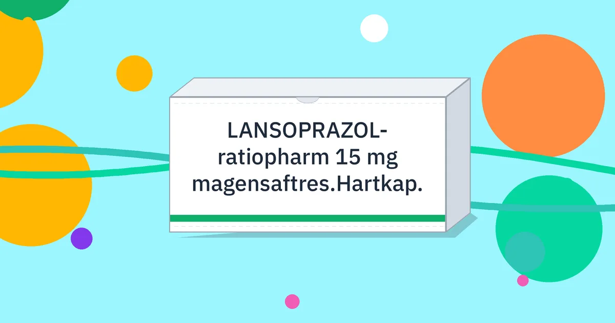 Symbolbild: Packung mit der Aufschrift LANSOPRAZOL-ratiopharm 15 mg magensaftres.Hartkap. (PZN 20379800) – Verfügbarkeit und Bezug in Apotheken in Frankfurt am Main