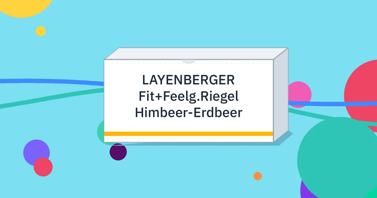 Symbolbild: Packung mit der Aufschrift LAYENBERGER Fit+Feelg.Riegel Himbeer-Erdbeer (PZN 10394945) – Verfügbarkeit und Bezug in Apotheken in Frankfurt am Main