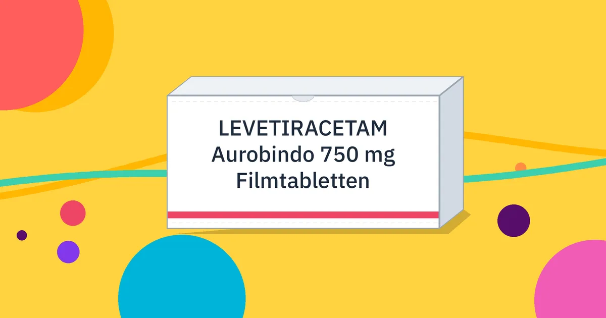 Symbolbild: Packung mit der Aufschrift LEVETIRACETAM Aurobindo 750 mg Filmtabletten (PZN 09478766) – Verfügbarkeit und Bezug in Apotheken in Frankfurt am Main